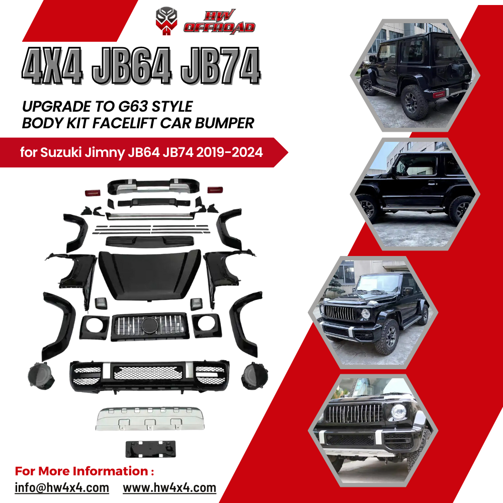 4x4 JB64 Jb74 upgrade to G63 Style body kit facelift car bumper for Suzuki Jimny JB64 JB74 2019 ...